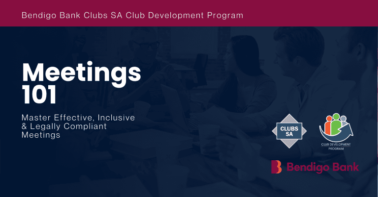 Meetings 101 - Clubs SA
